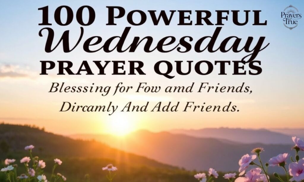 100 Powerful Wednesday Prayer Quotes, Blessings for Family and Friends